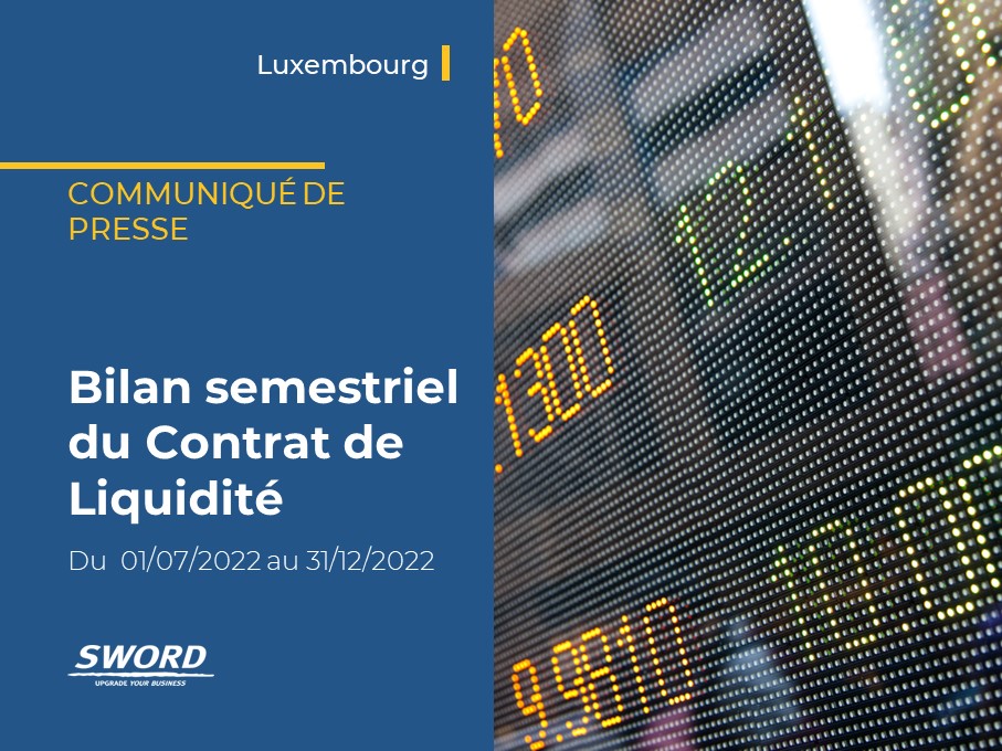 Communiqué Financier | Bilan Semestriel du Contrat de Liquidité du 1er ...