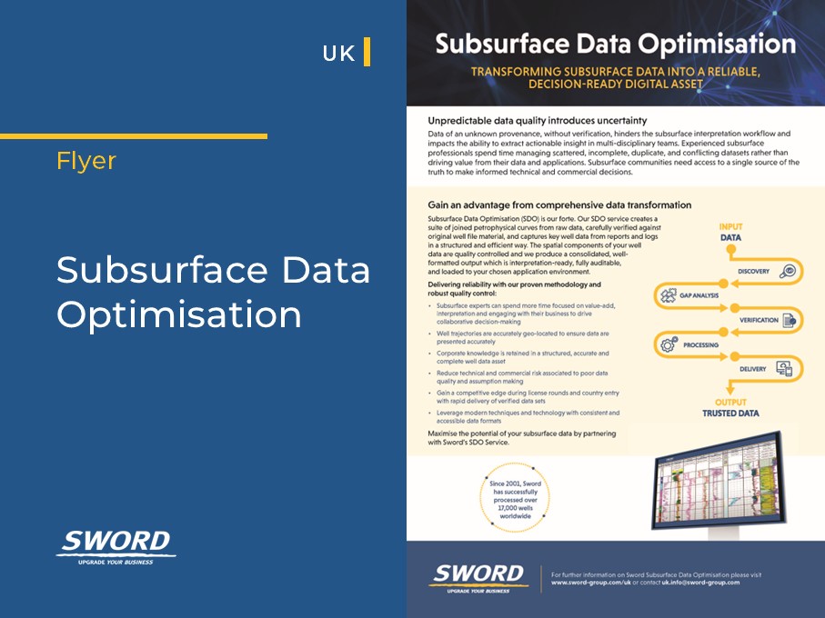 Flyer | Subsurface Data Optimisation - Sword Group